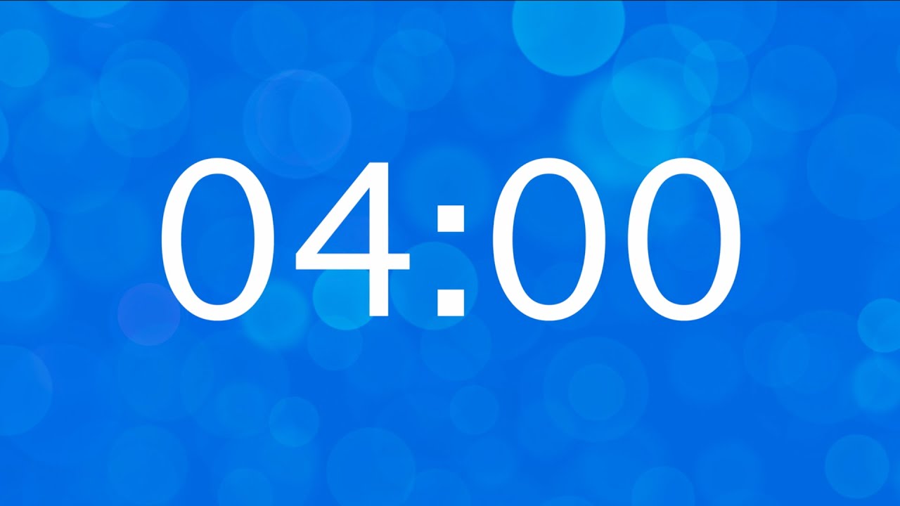4 minute classroom timer - YouTube