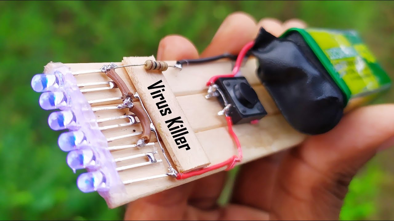 How To Make a VIRUS KILLER at Home | UV Powered - YouTube