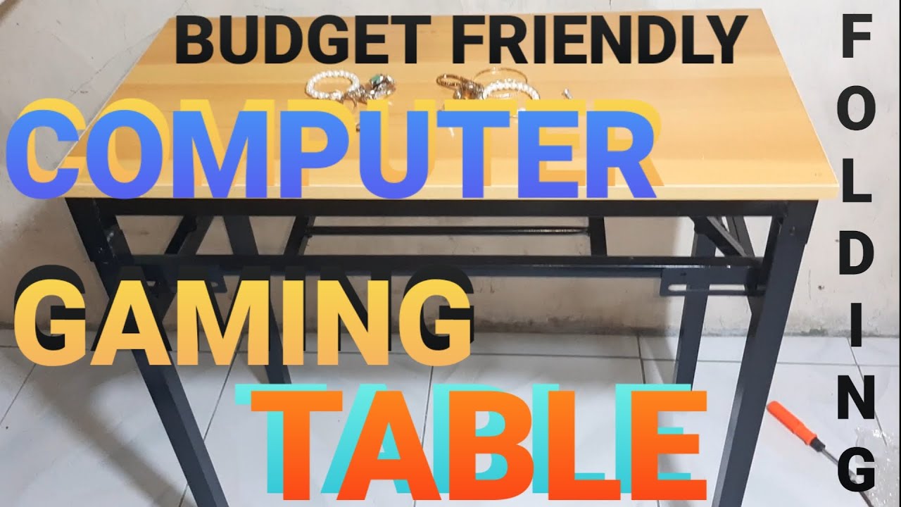 Wooden Folding Computer Table Unboxing | Pinoy Review | First ...