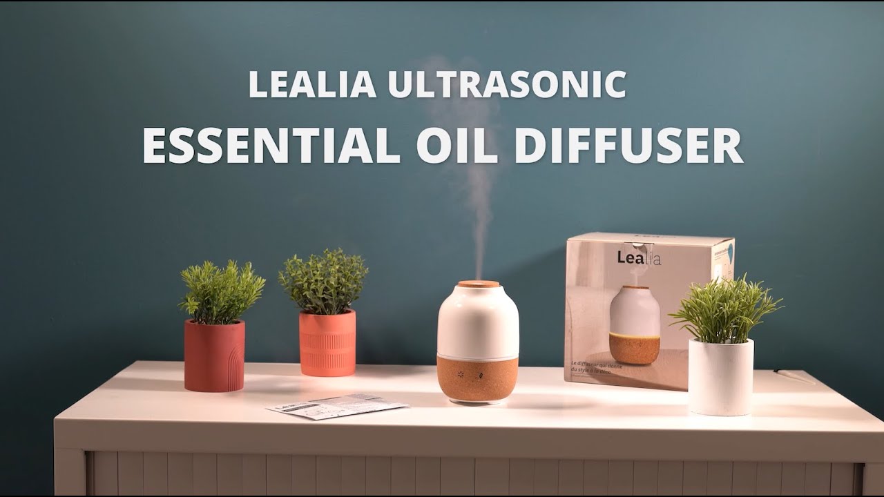 Lealia: ultrasonic cork and porcelain diffuser - YouTube