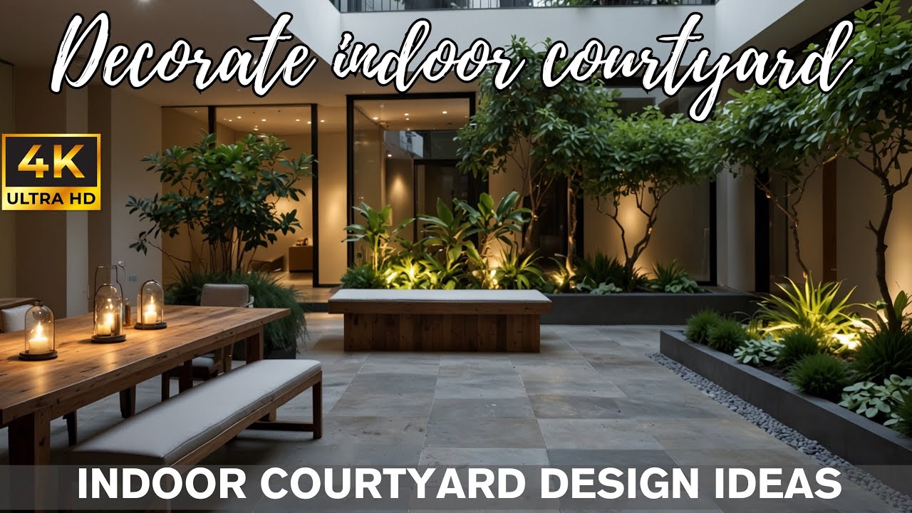 How to decorate indoor courtyard to bring nature into your home: Indoor ...