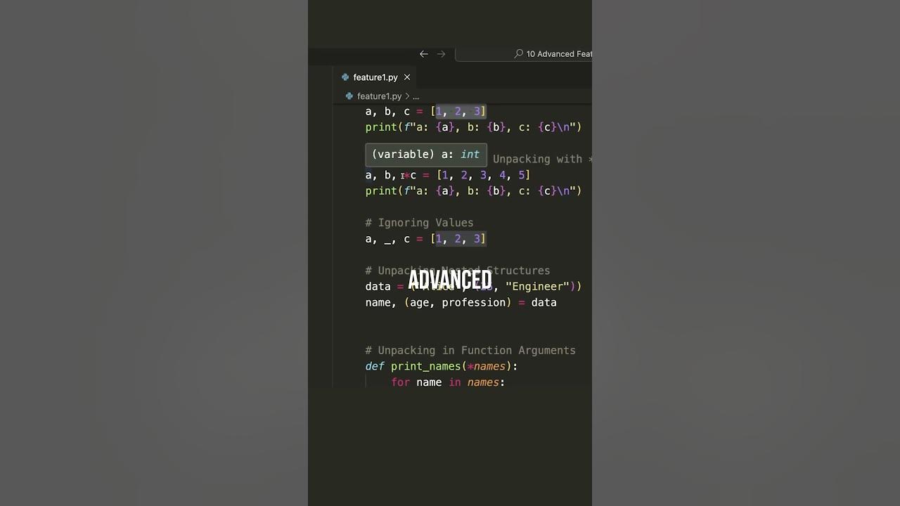 How Does Unpacking Variables Work In Python Youtube