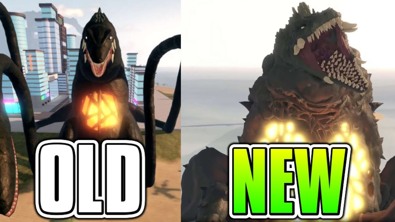 BIOLLANTE OLD MODEL VS NEW REMODEL COMPARISON | Kaiju Universe Roblox ...