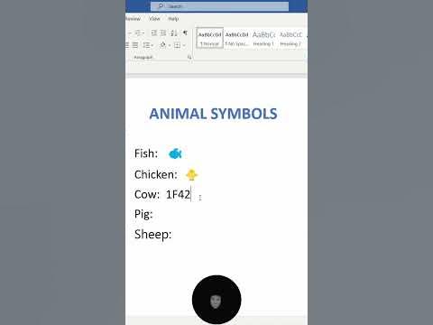 Animal Symbols In MS Word | Alt X Codes | #shorts #wepptutorials # ...