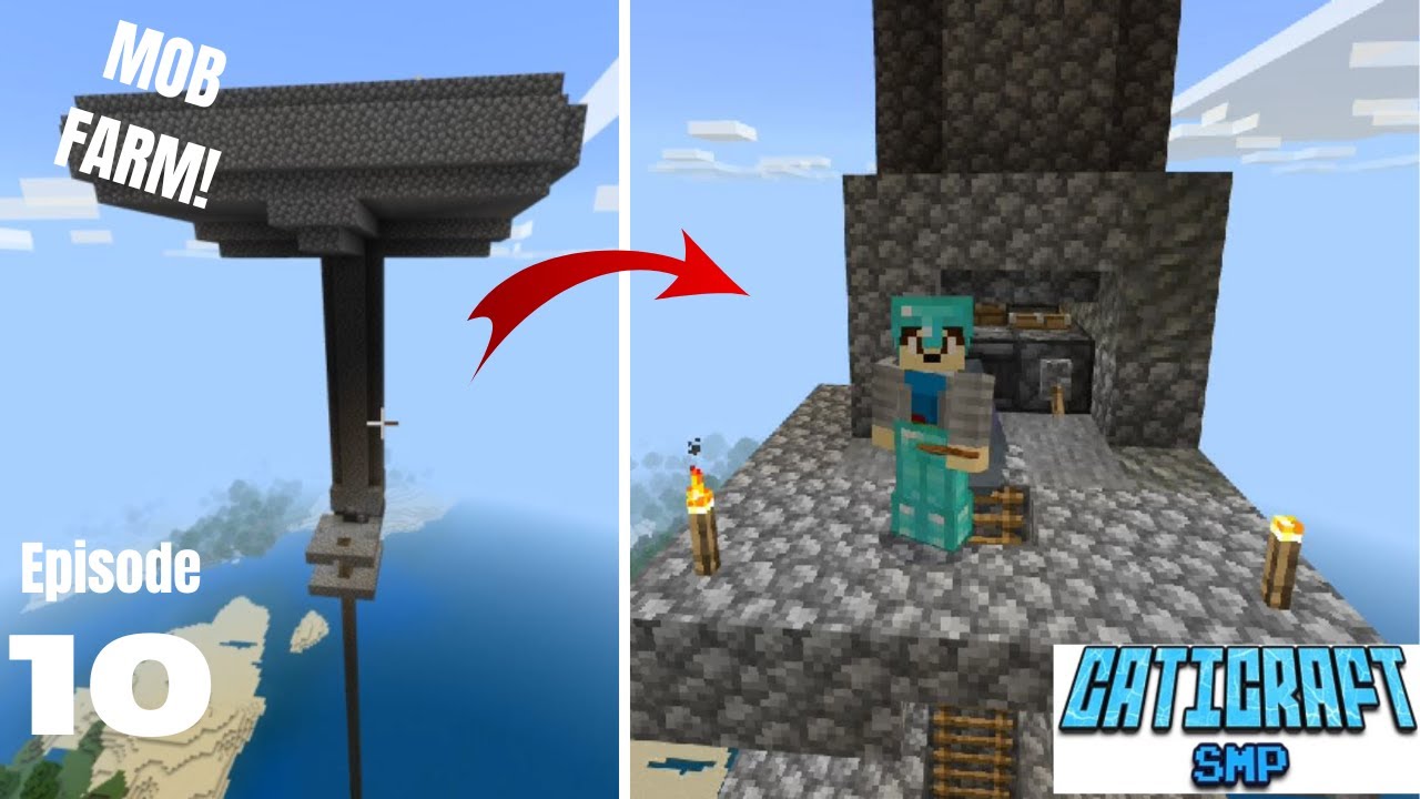 Caticraft SMP Ep 10: Mob Farm and Base Tours! - YouTube