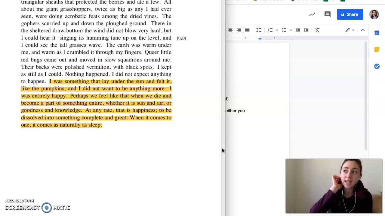 My Antonia Book 1 review pt 1 - YouTube