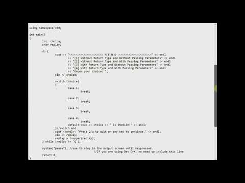 CS126-8 Function Declaration and Definition Part 1 - YouTube