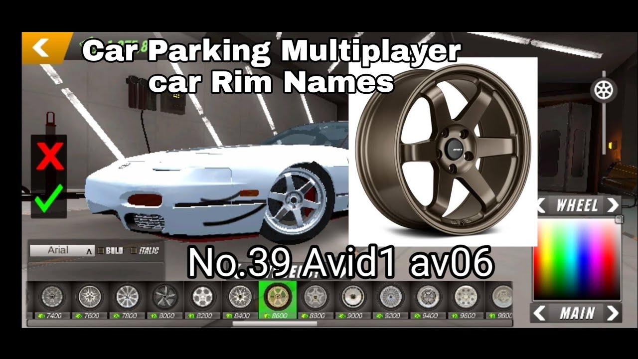 Car Parking Multiplayer Car Rim Names - YouTube