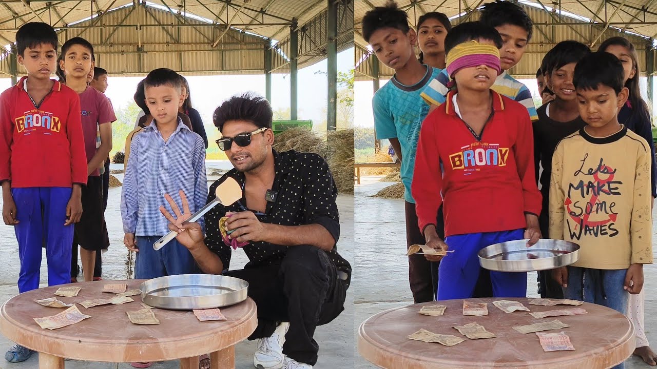 Money challenge game।। चिल्ड्रन विन द मनी।। Chillar party vinda money ...