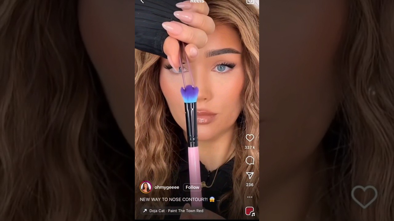 Nose 👃 contour hack Yes👍 /No 👎#videos #makeup #hacks #shortsfeed #shorts #trending #youtube # ...