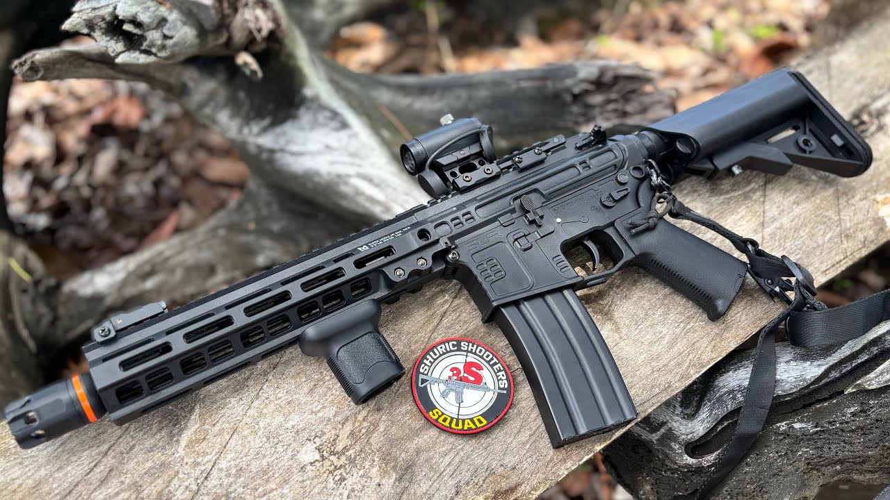 Tes Jarak 65m AEG SLR MK8 WGb konversi spring M4 - YouTube