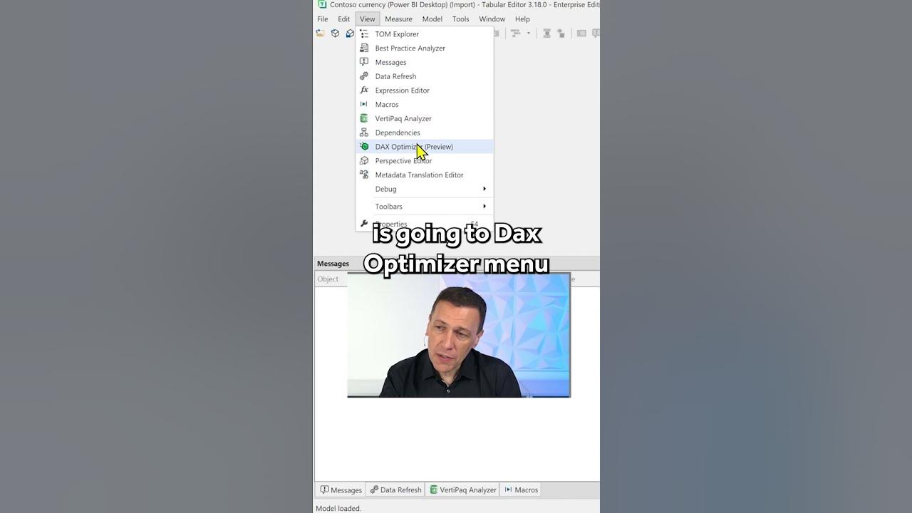 Detect and fix issues with Tabular Editor 3 and DAX Optimizer integration - YouTube