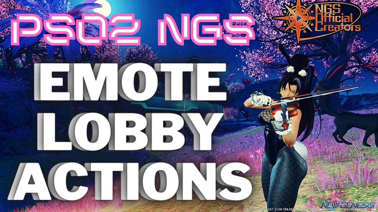 PSO2 NGS 876: Play Violin Emote lobby Action 876「バイオリンを弾く」 - YouTube