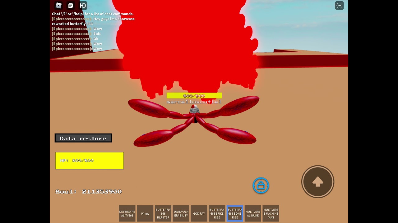 Reworked butterfly 666 showcase in undertale multiversal calamity - YouTube