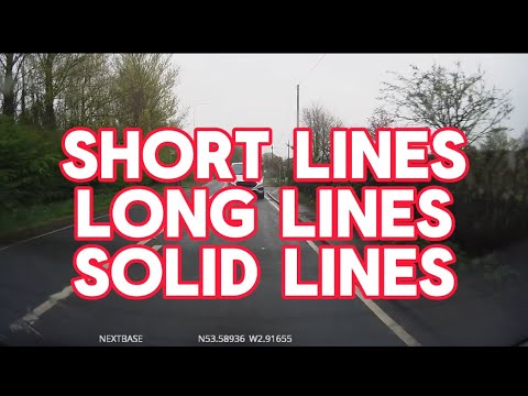 Short lines, long lines, solid lines explained Driving lesson with ...