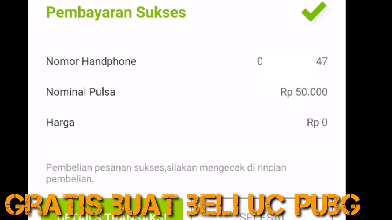 GRATIS PULSA 50RB BUAT BELI UC PUBG - YouTube
