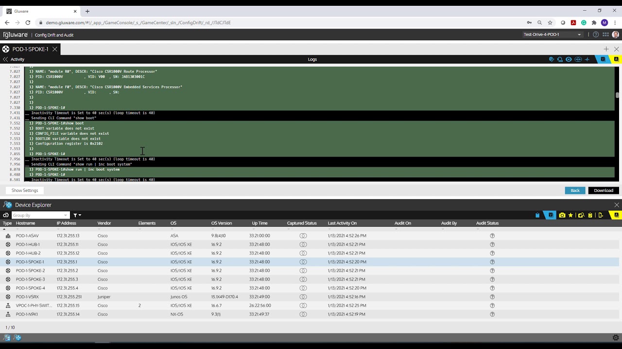 Gluware Config Drift Tutorial - YouTube