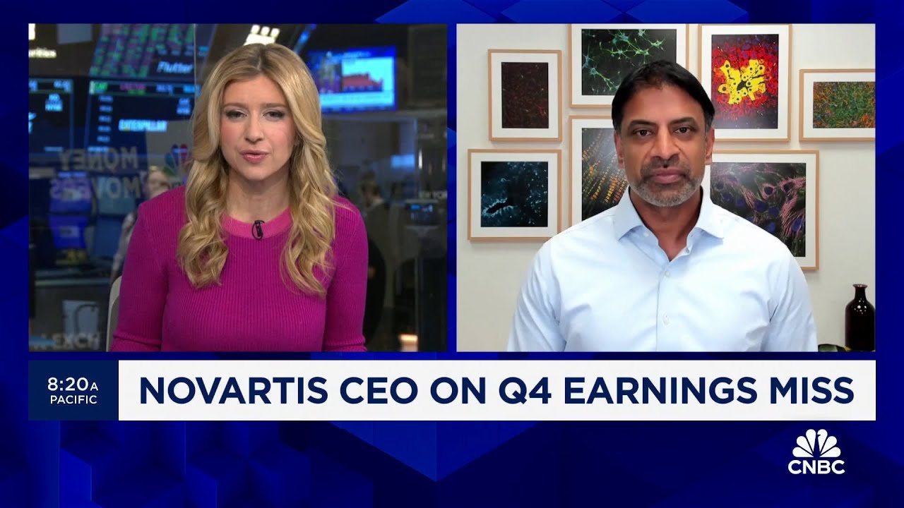 Novartis CEO Vasant Narasimhan on Q4 earnings miss - YouTube