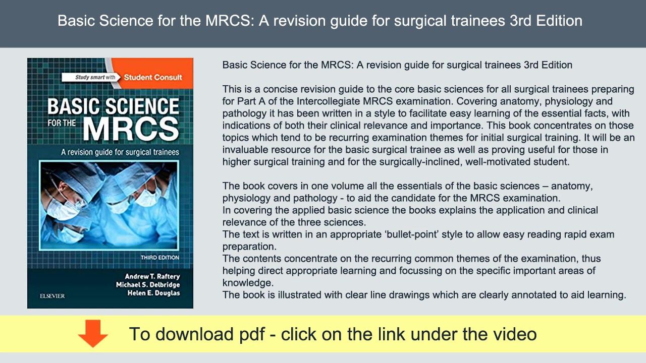 Basic Science for the MRCS: A revision guide for surgical trainees 3rd ...