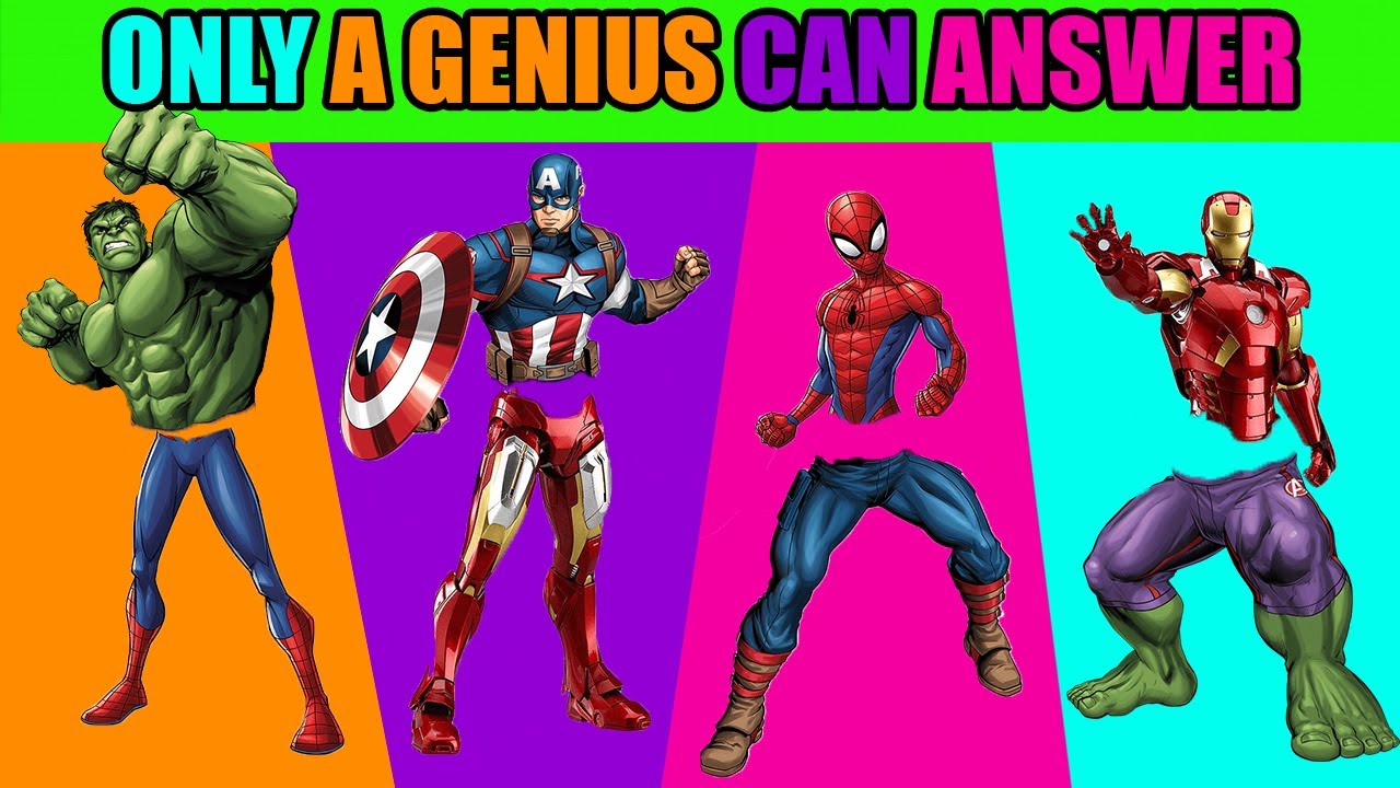 Only a Genius Can Answer, Wrong Heads Top Superheroes, Puzzle Game ...