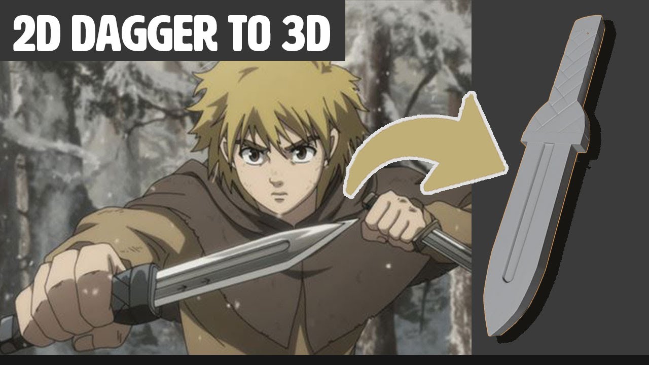 3D Modeling Thorfinn's Dagger (Vinland Saga) - YouTube