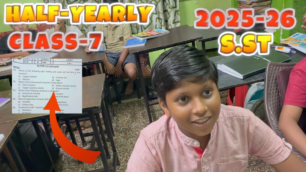 Set-2 Class-7 Sst / Half Yearly Exam New Question Paper || Model Paper ...