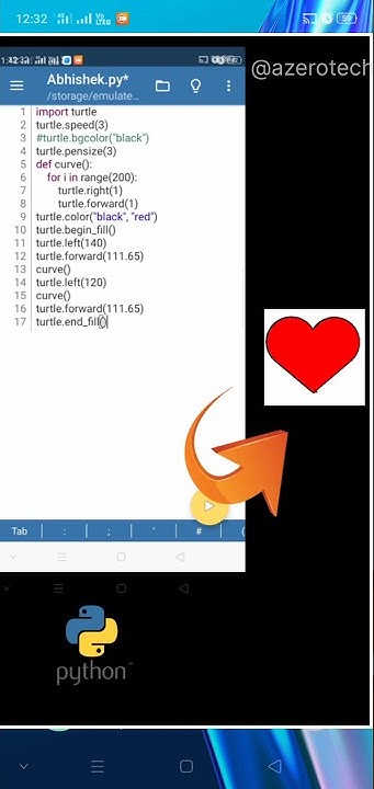 Write ️ Python Code To Create Heart ️ Code Love Python Programming Youtube