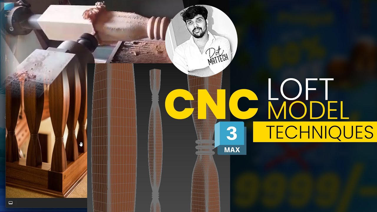 CNC model design Loft modifier 3ds max tutorial for beginners in Tamil ...