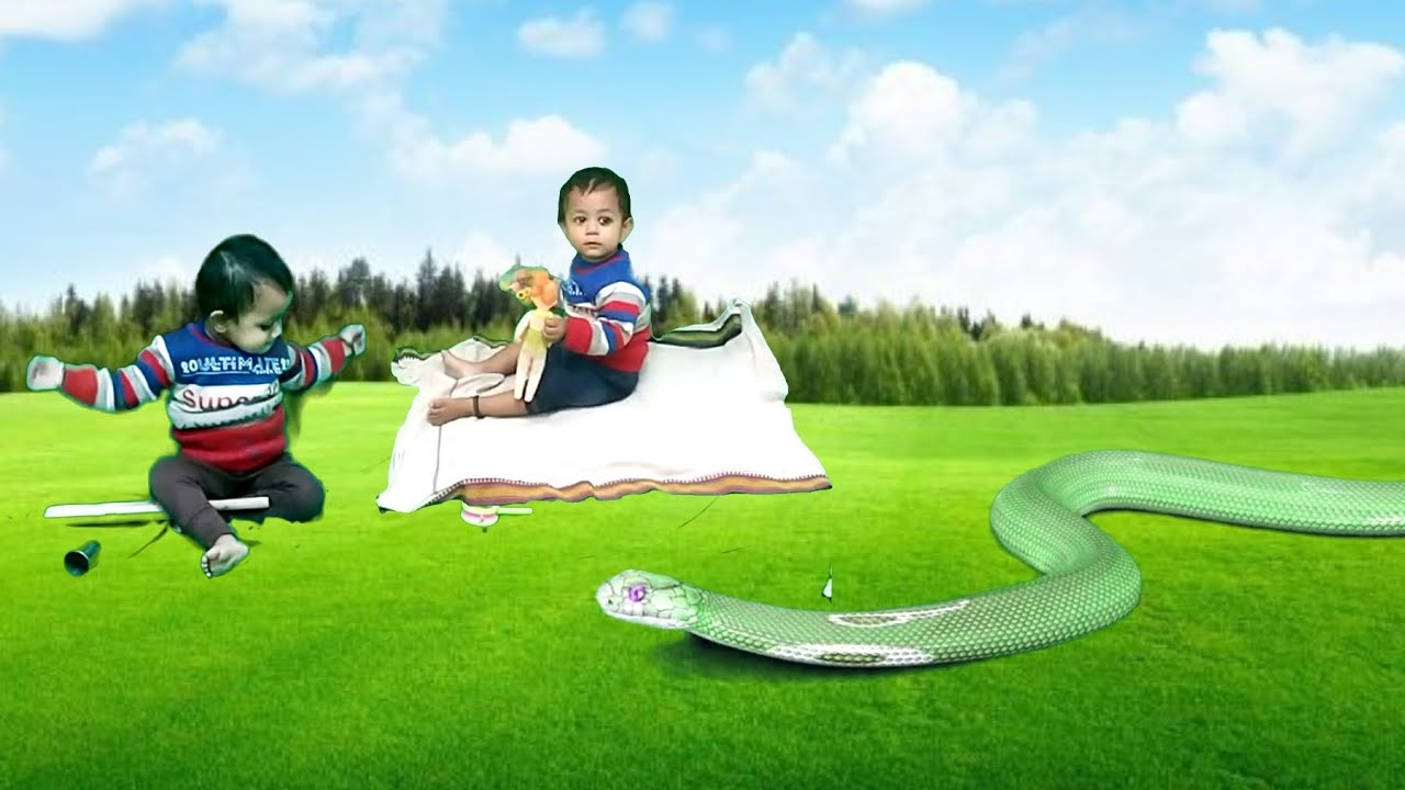horror snake || children flying || running snake || flying anaconda ...
