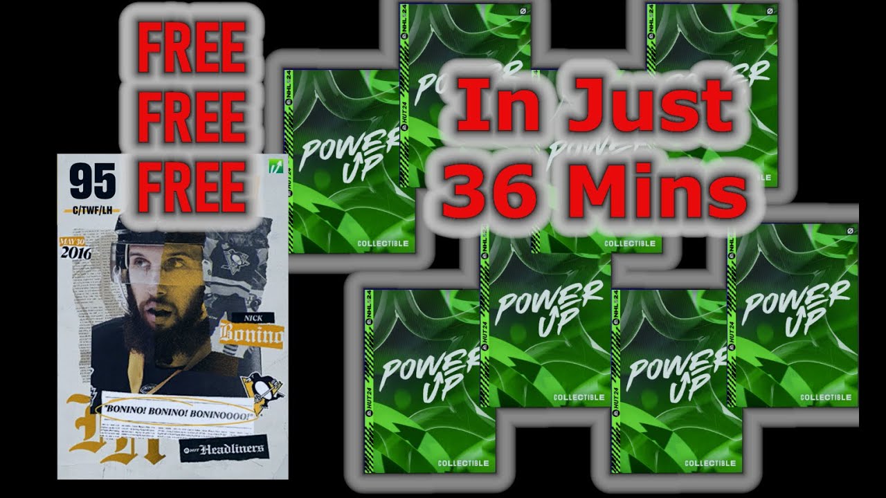 How to get 6 FREE Power Up Collectible's in 36 minutes? NHL 24 Hut ...