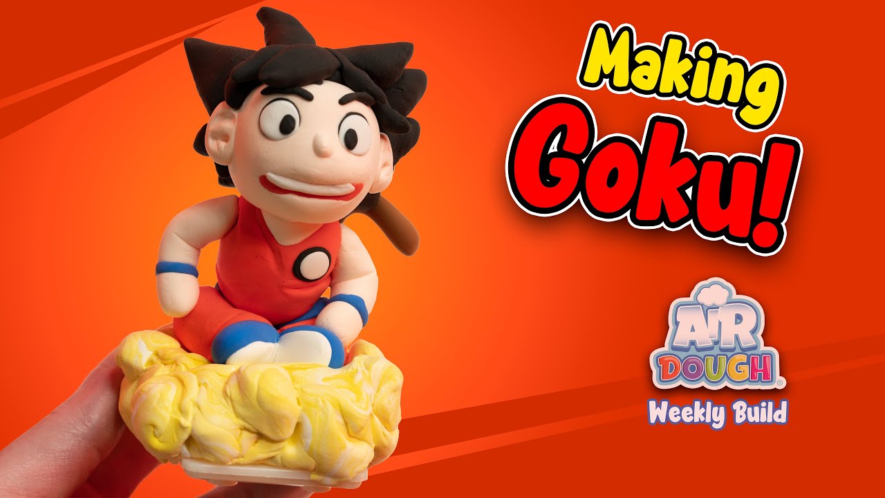 How To Make Goku From Dragon Ball Z With Air Dough Air Dry Clay ...