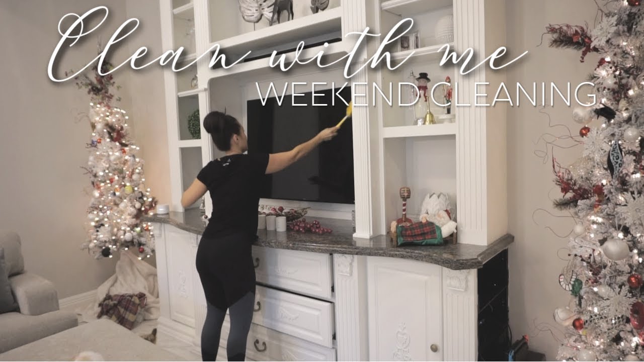 WEEKEND CLEAN WITH ME || SUNDAY MORNING CLEANING ROUTINE || Vlogmas Day ...