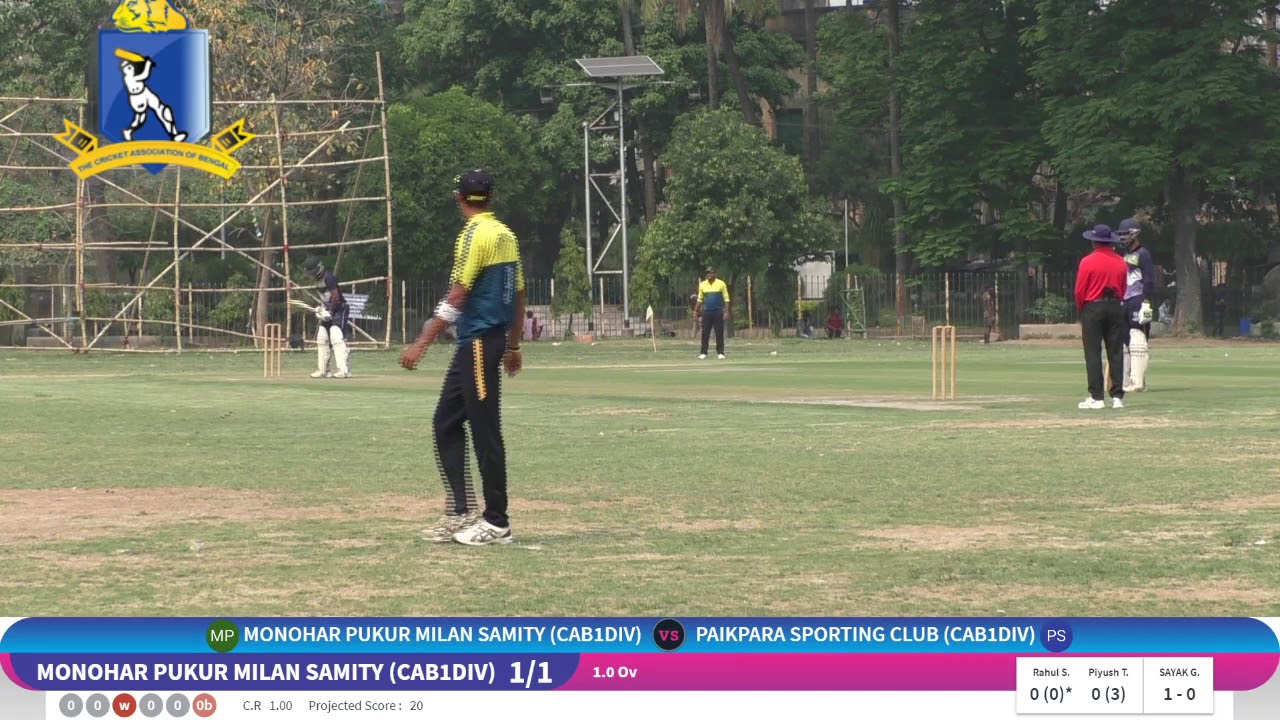 MONOHAR PUKUR MILAN SAMITY (CAB1DIV) vs PAIKPARA SPORTING CLUB (CAB1DIV ...