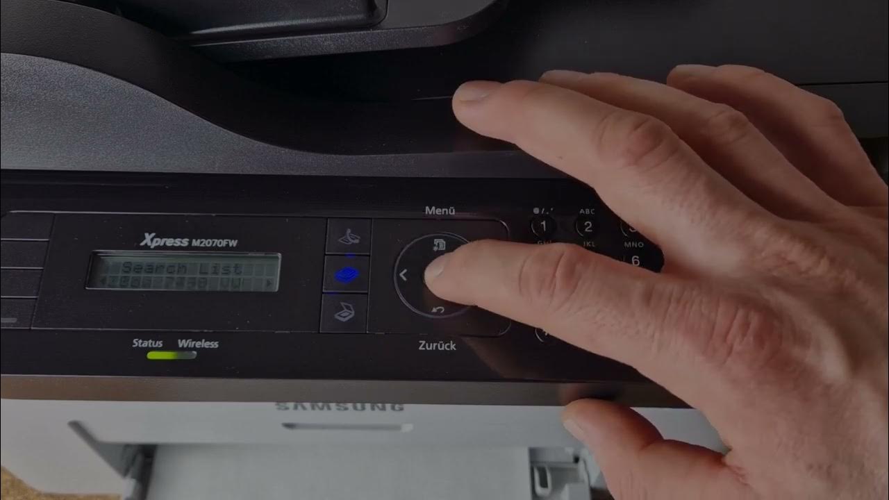 Samsung Xpress M2070 FW im WLAN einrichten - YouTube