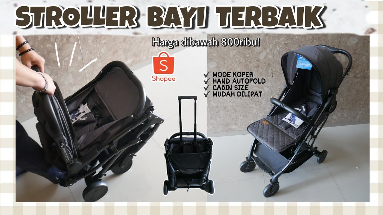 UNBOXING STROLLER BAYI MURAH Babydoes Pronto || Link Shopee + Review ...