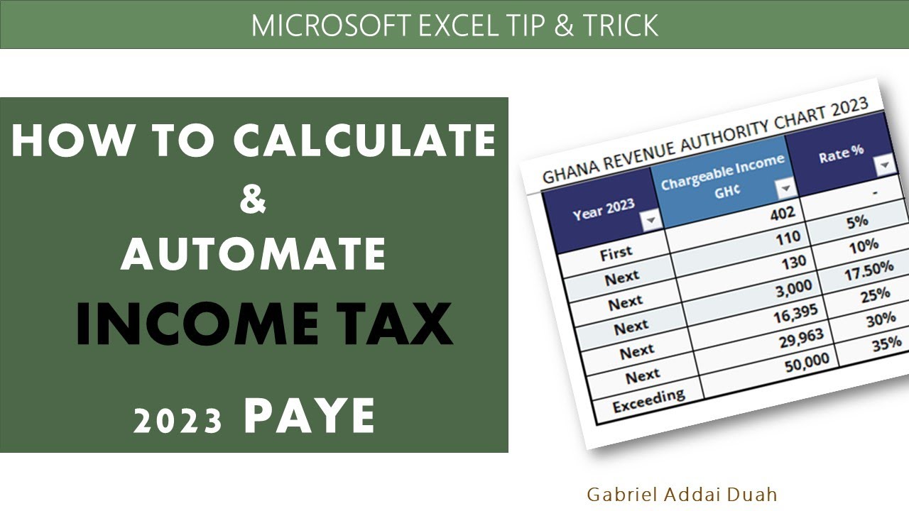 HOW TO CALCULATE PAYE TAX IN EXCEL IN GHANA 2023 YouTube how-to-calculate-paye-tax-in-excel-in-ghana-2023-youtube