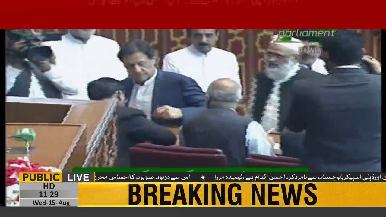 PTI chairman Imran Khan casts his vote for Speaker's election in ...
