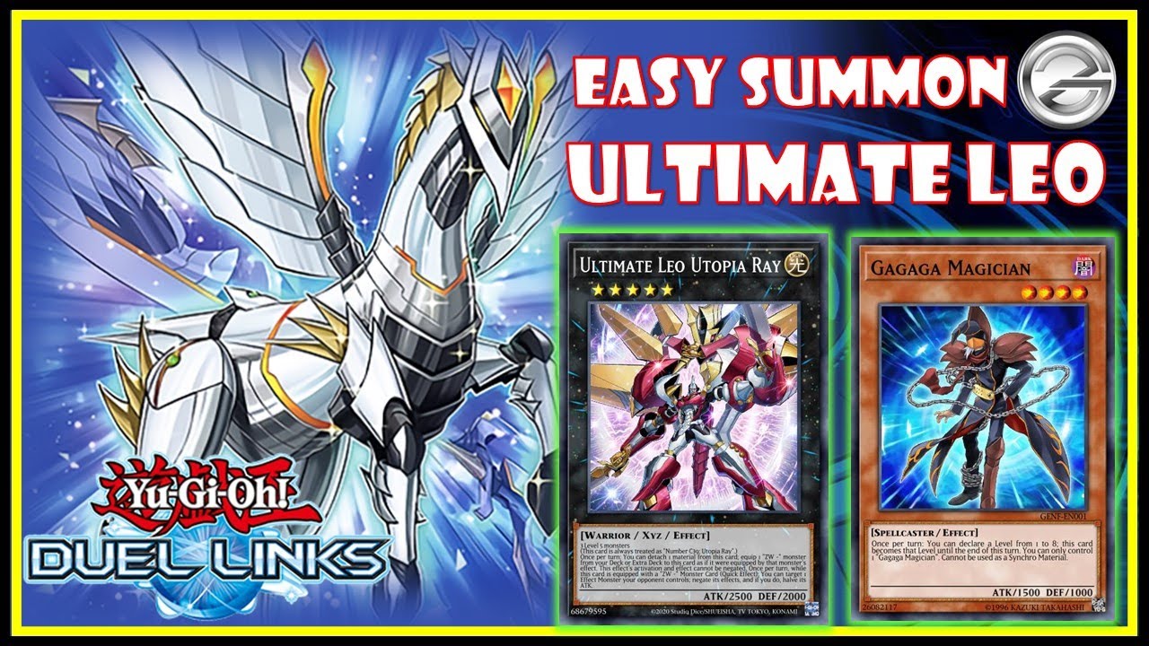 Yugioh Duel Links | Zw Gagaga Deck Easy Summon Ultimate Leo Utopia Ray ...