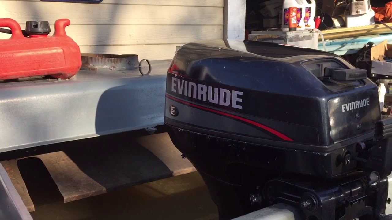 1996 Evinrude 15hp outboard motor tank test - YouTube
