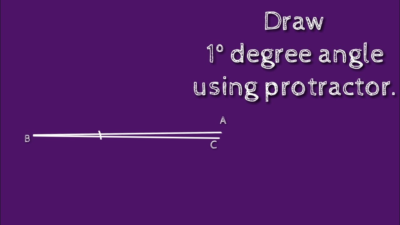 How to draw 1 degree angle using protractor. shsirclasses. - YouTube
