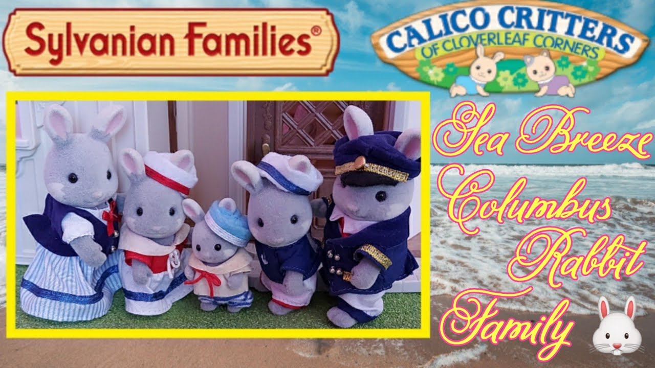 Sylvanian Families/Calico Critters Sea Breeze Columbus Rabbit Family ...