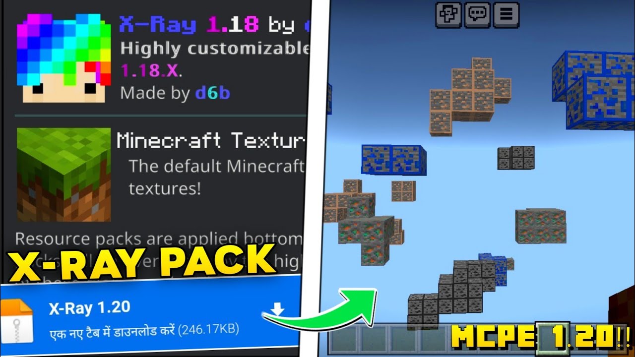 Best X-Ray Pack for MCPE 1.20.30+ (100℅ Working)|| New X-Ray pack for ...