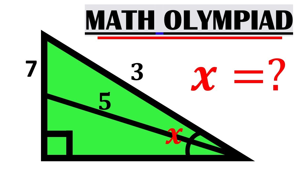 Math Olympiad Geometry Problem | How to solve for "x" in this problem ...