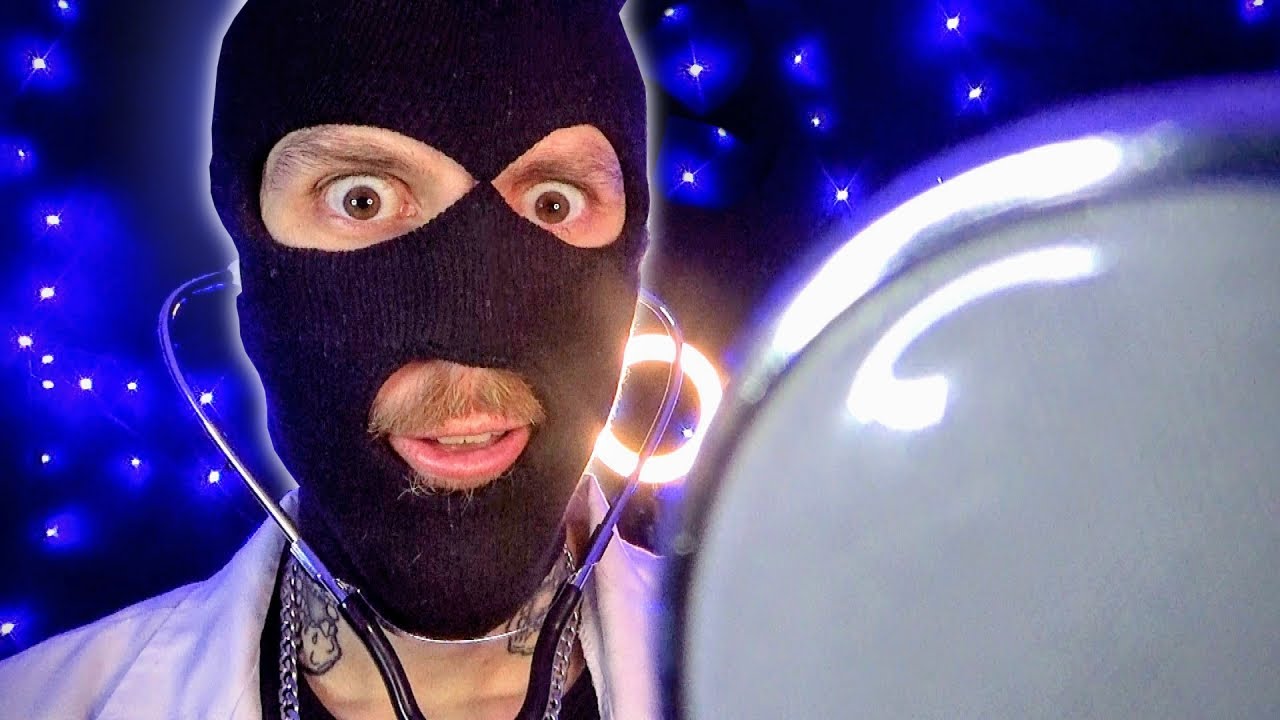 ASMR QUICK ENT (EARS NOSE THROAT) CHECK-UP by DODGY DOCTOR CRANIAL EXAM ...