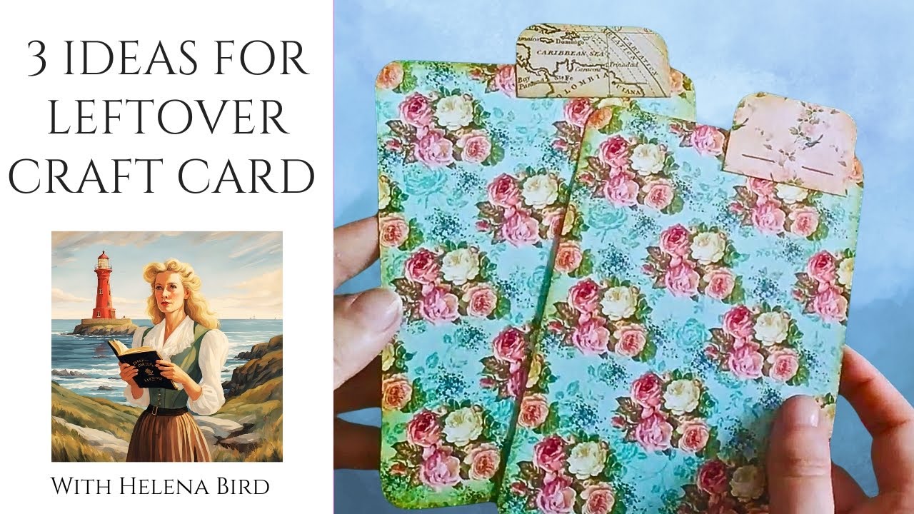 What to do with leftover craft card off-cuts? 🖤 3 Junk Journal Ideas! 🖤 ...