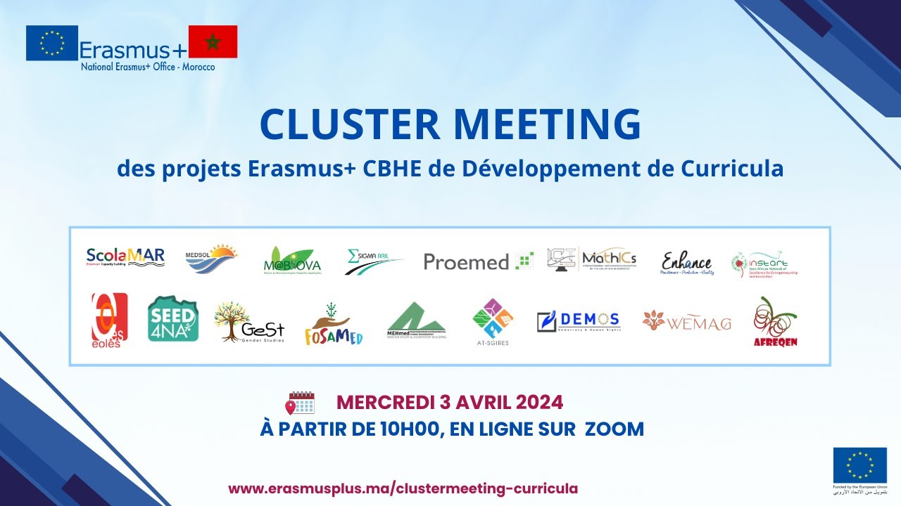 Cluster meeting des projets Erasmus+ CBHE de développement des ...