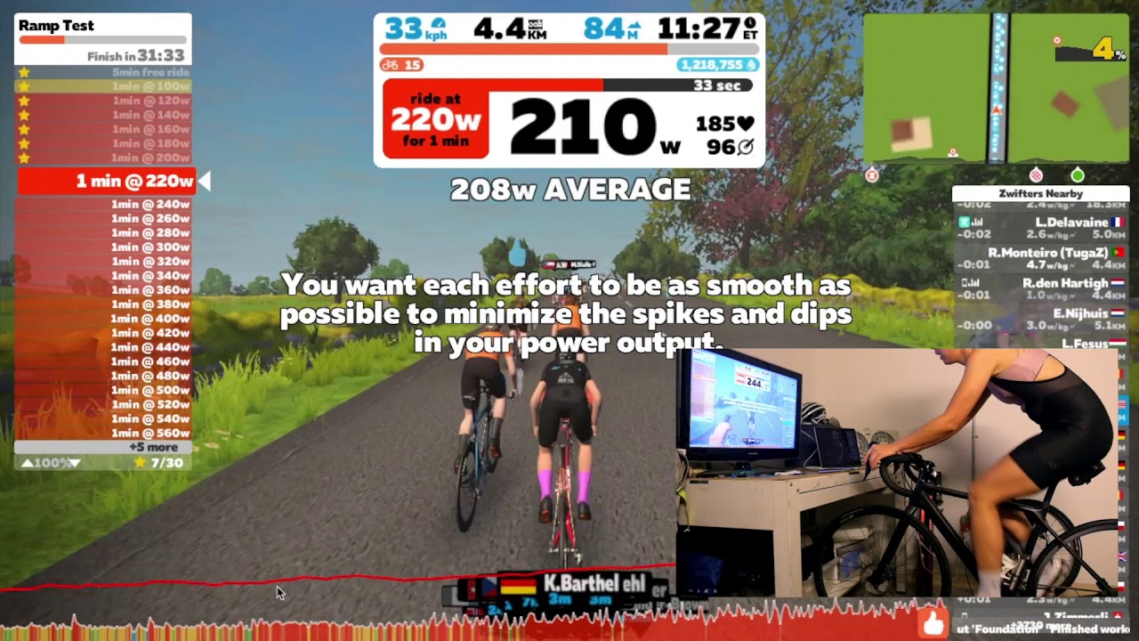 Zwift Ramp Test for the First Time (FTP Test) - YouTube