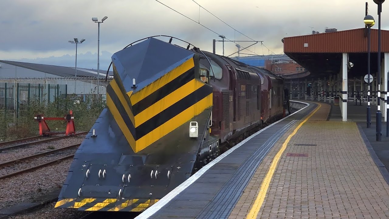 West Coast Railways 37685 & 37668 Work 7Z37 Independent Snowplow Move ...