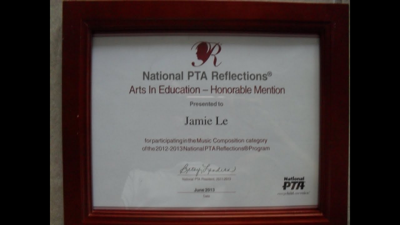 Jamie Le's Honorable National PTA Reflection, The Magic of a Moment ...