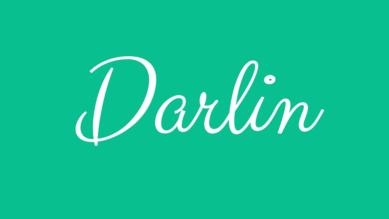 Learn how to Sign the Name Darlin Stylishly in Cursive Writing - YouTube